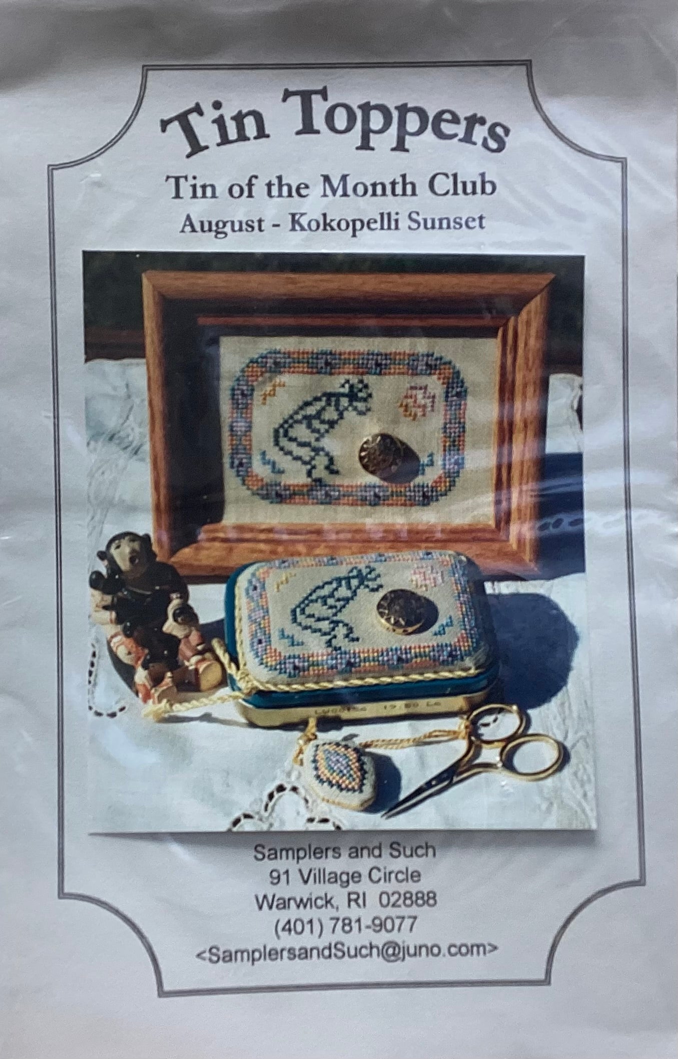 Tin Toppers: Tin of the Month Club August-Kokopelli Sunset by Samplers ...