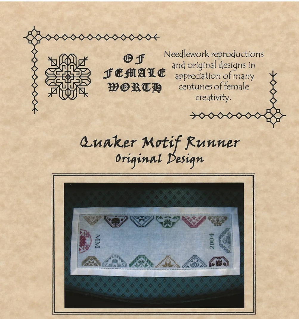 Quaker Motif Runner by Of Female Worth – HouseOfStitches