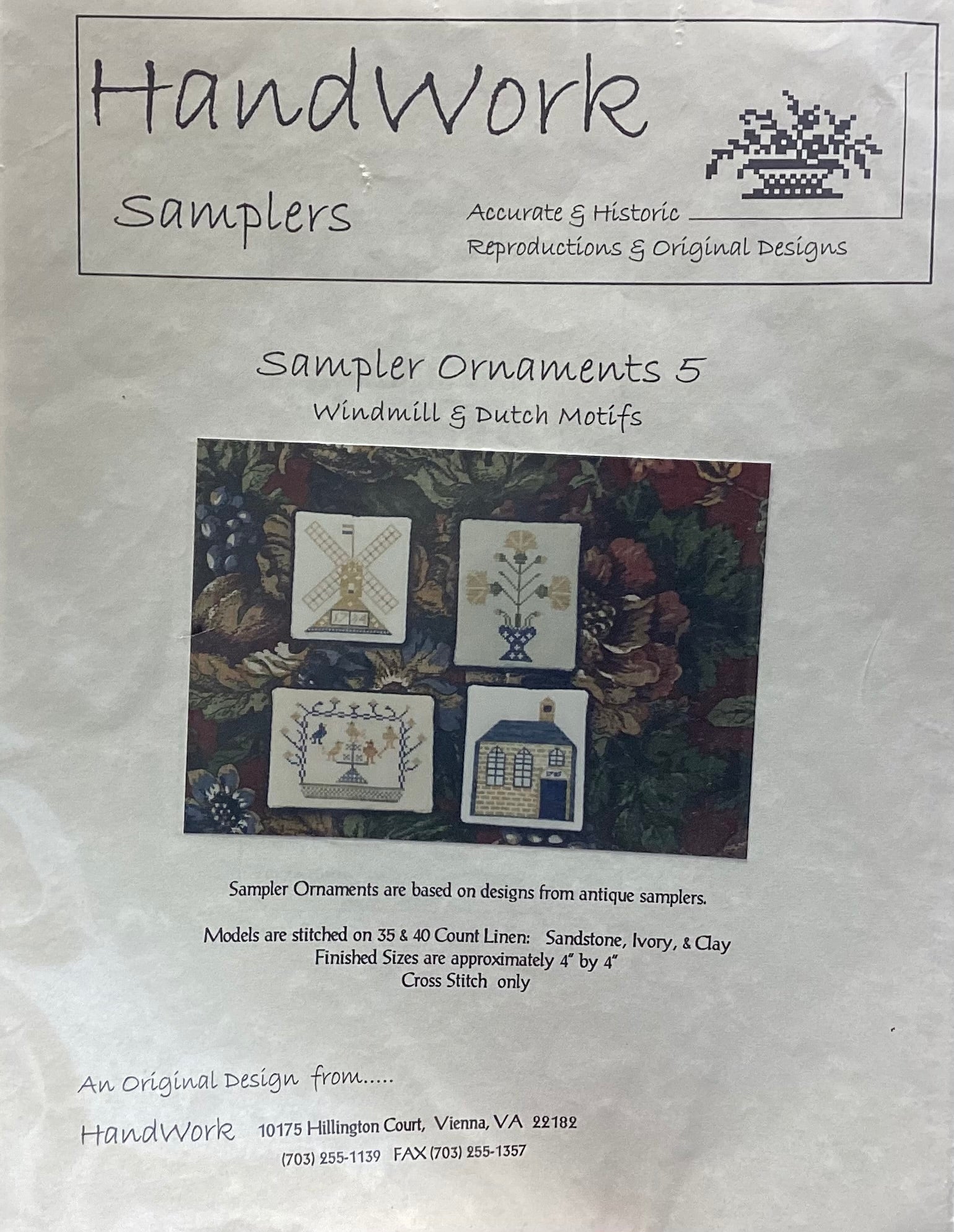 Sampler Ornaments 5: Windmill & Dutch Motifs by HandWork Samplers ...