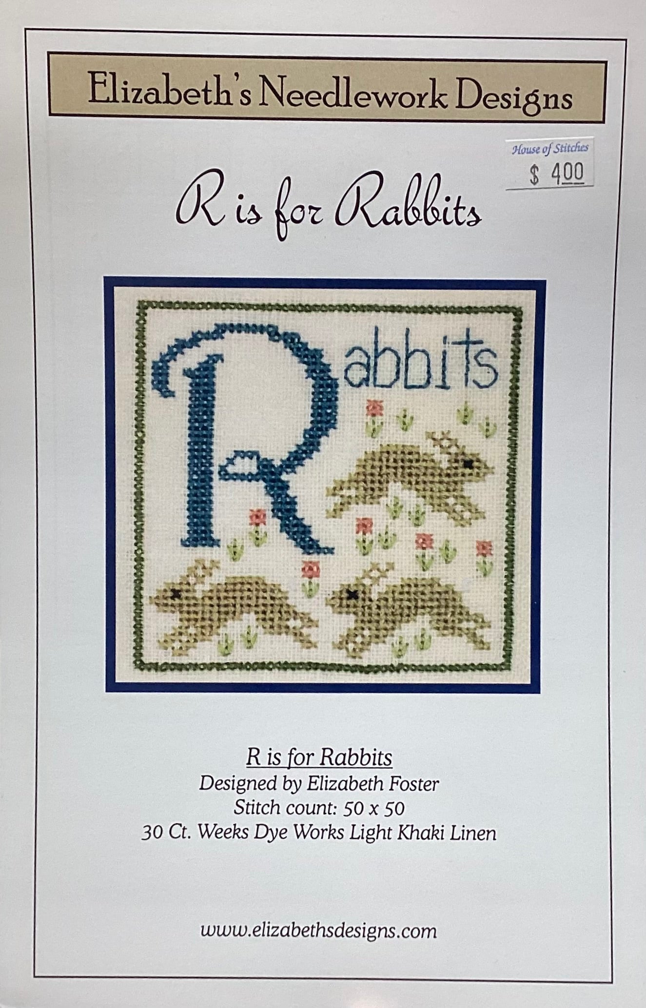 R is for Rabbits by Elizabeth’s Needlework Designs – HouseOfStitches