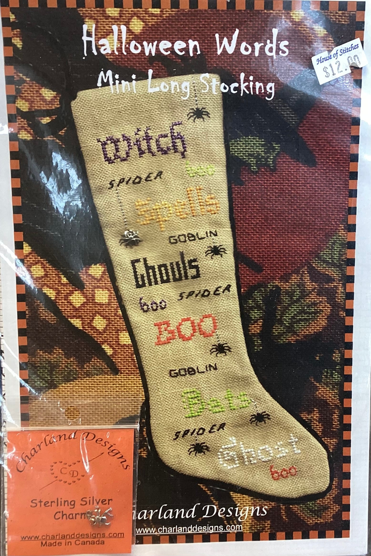 Halloween Words Mini Long Stocking by Charland Designs – HouseOfStitches