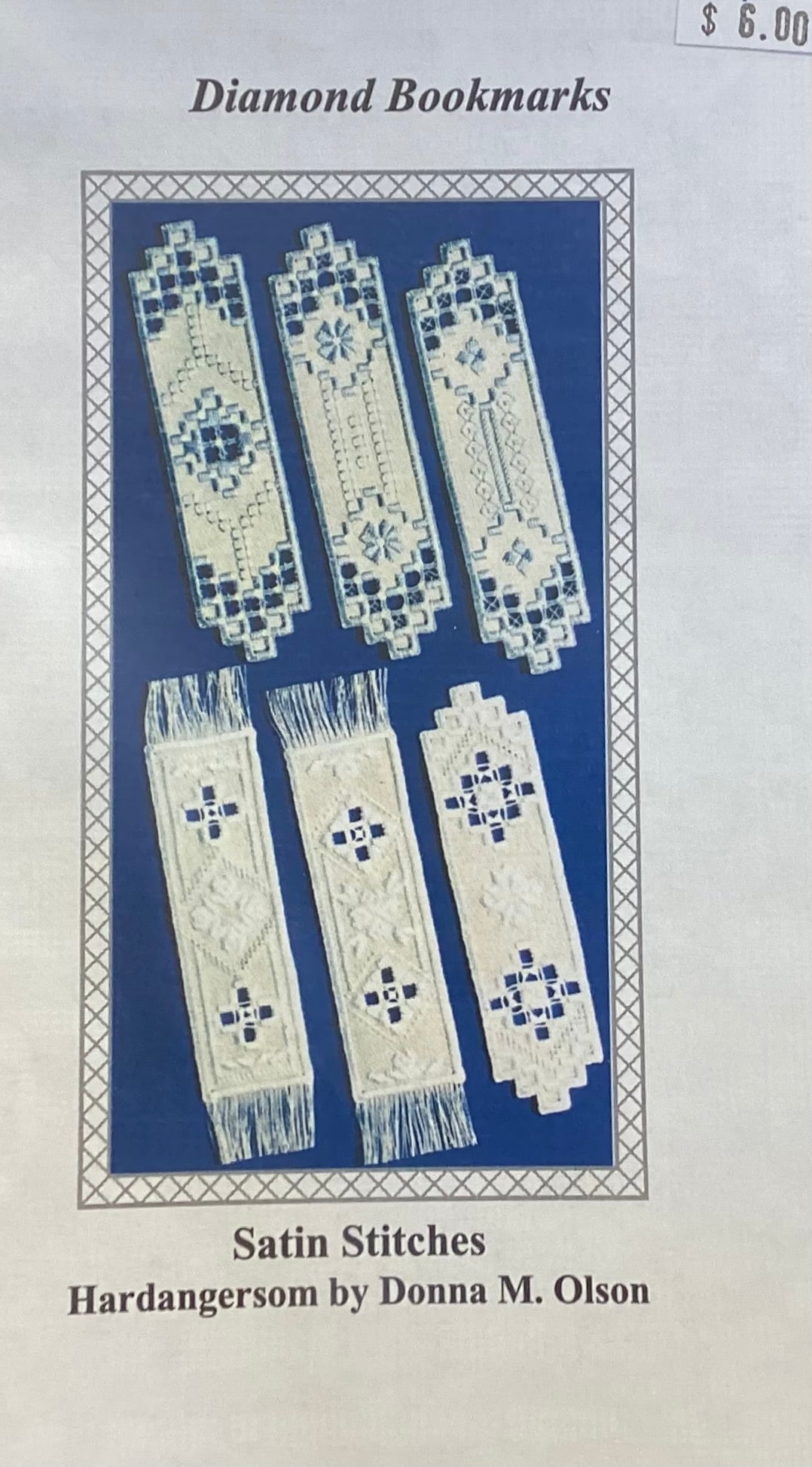 Diamond Bookmarks: Hardanger by Satin Stitches – HouseOfStitches
