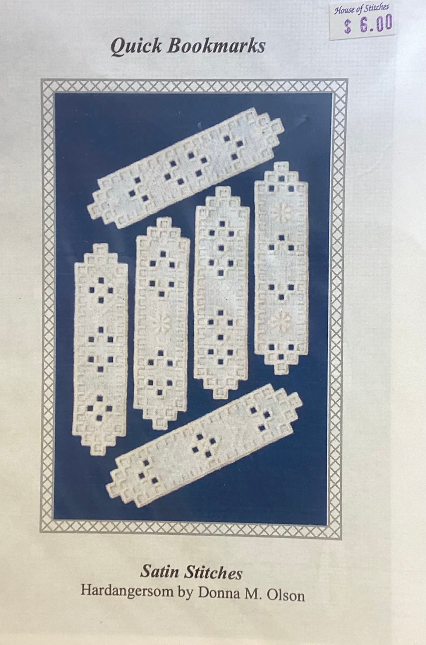 Quick Bookmarks: Hardanger by Satin Stitches – HouseOfStitches