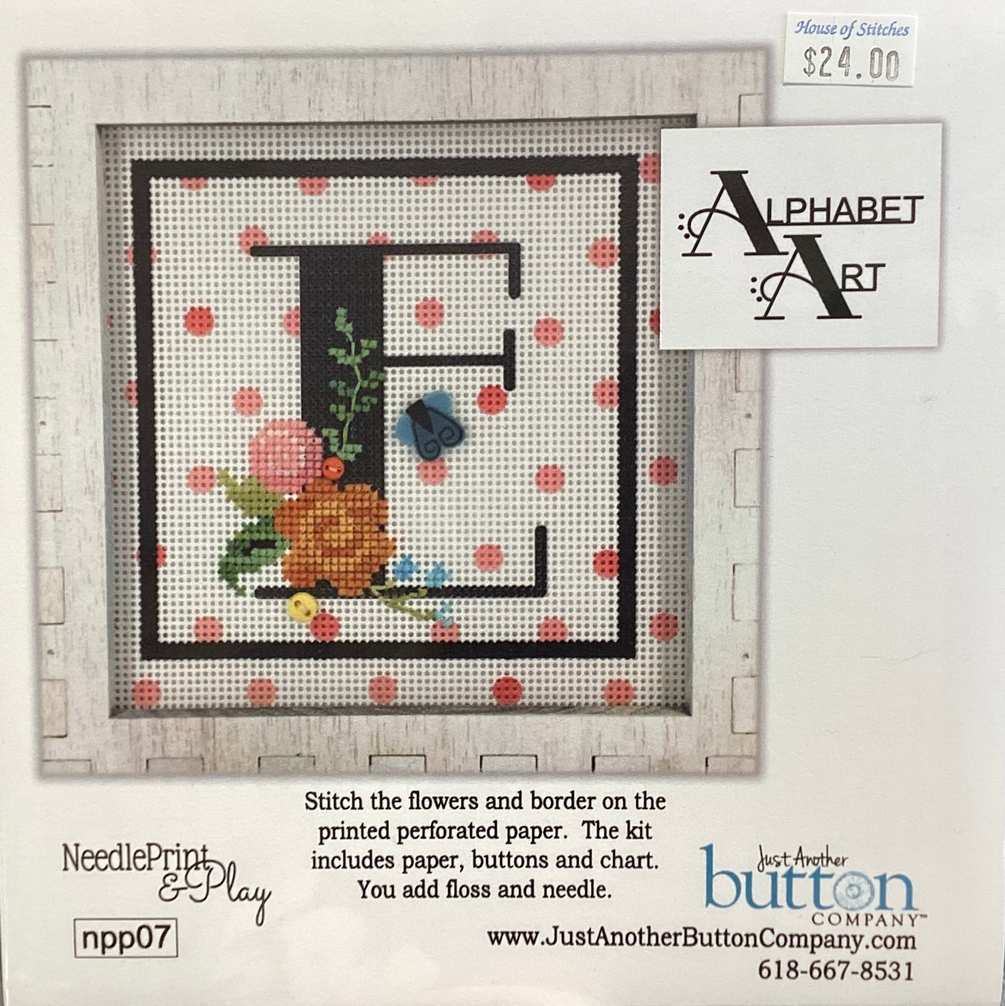 Alphabet Art: “E” by NeedlePrint & Play – HouseOfStitches