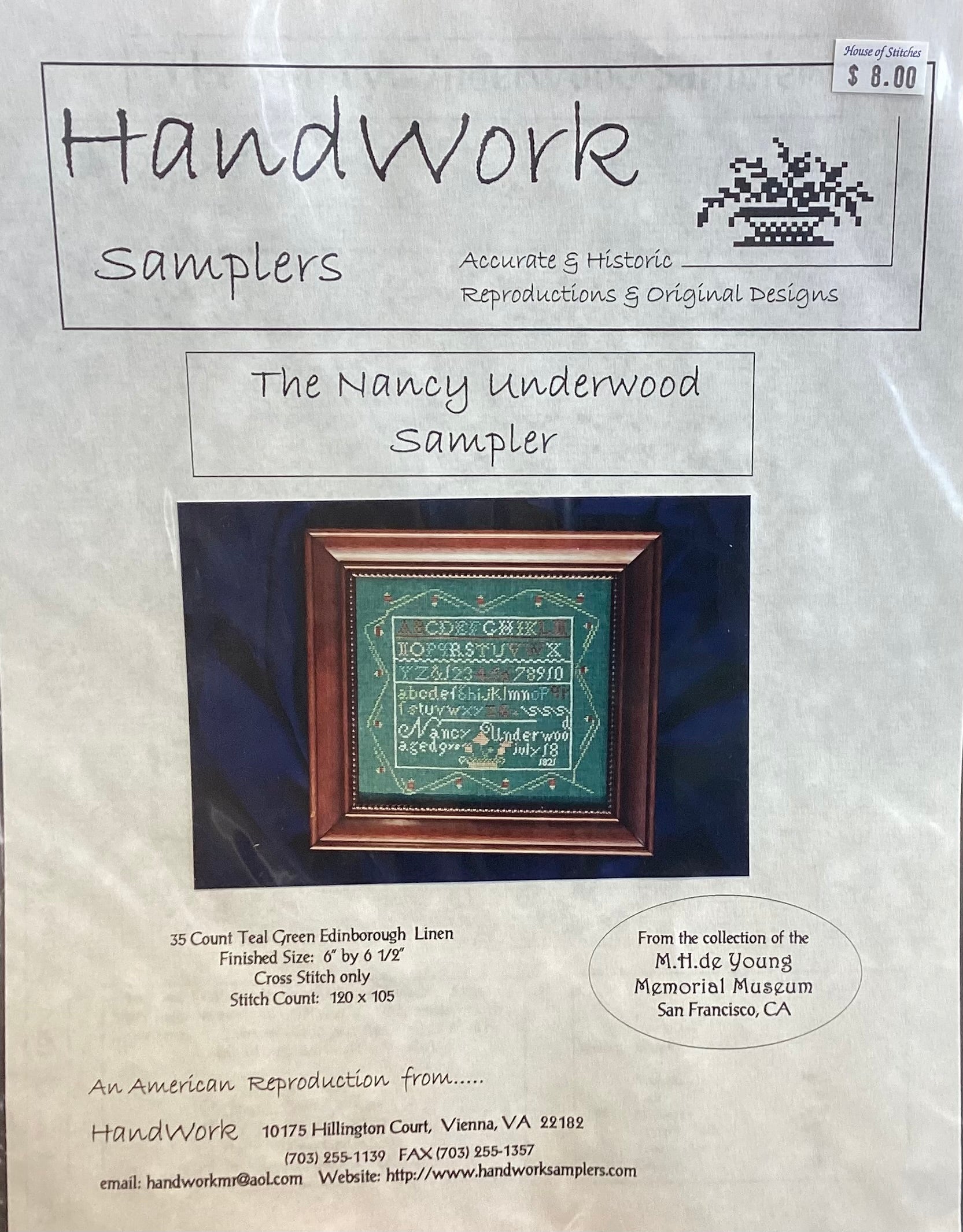 The Nancy Underwood Sampler by HandWork Samplers – HouseOfStitches
