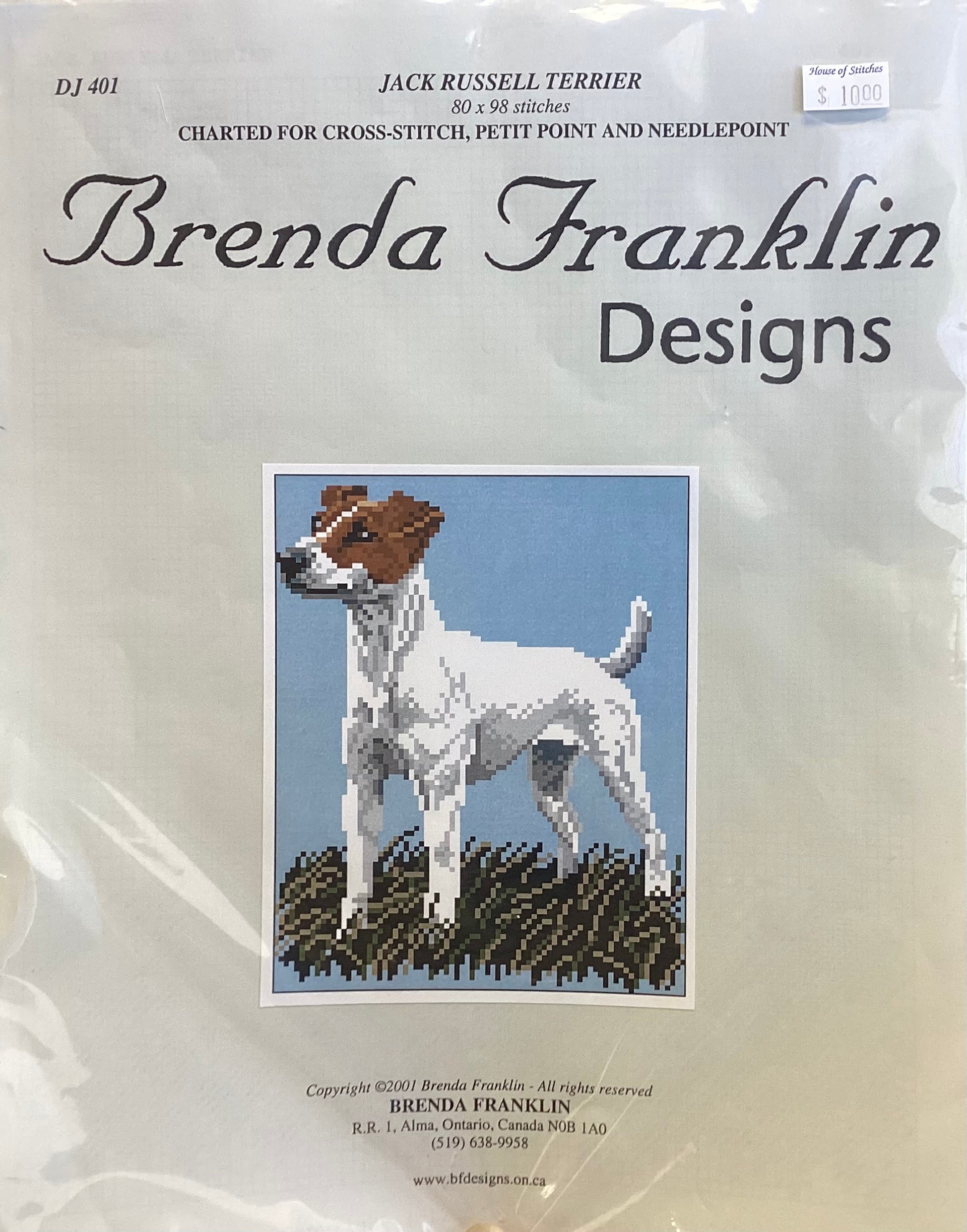Jack Russell Terrier by Brenda Franklin Designs – HouseOfStitches
