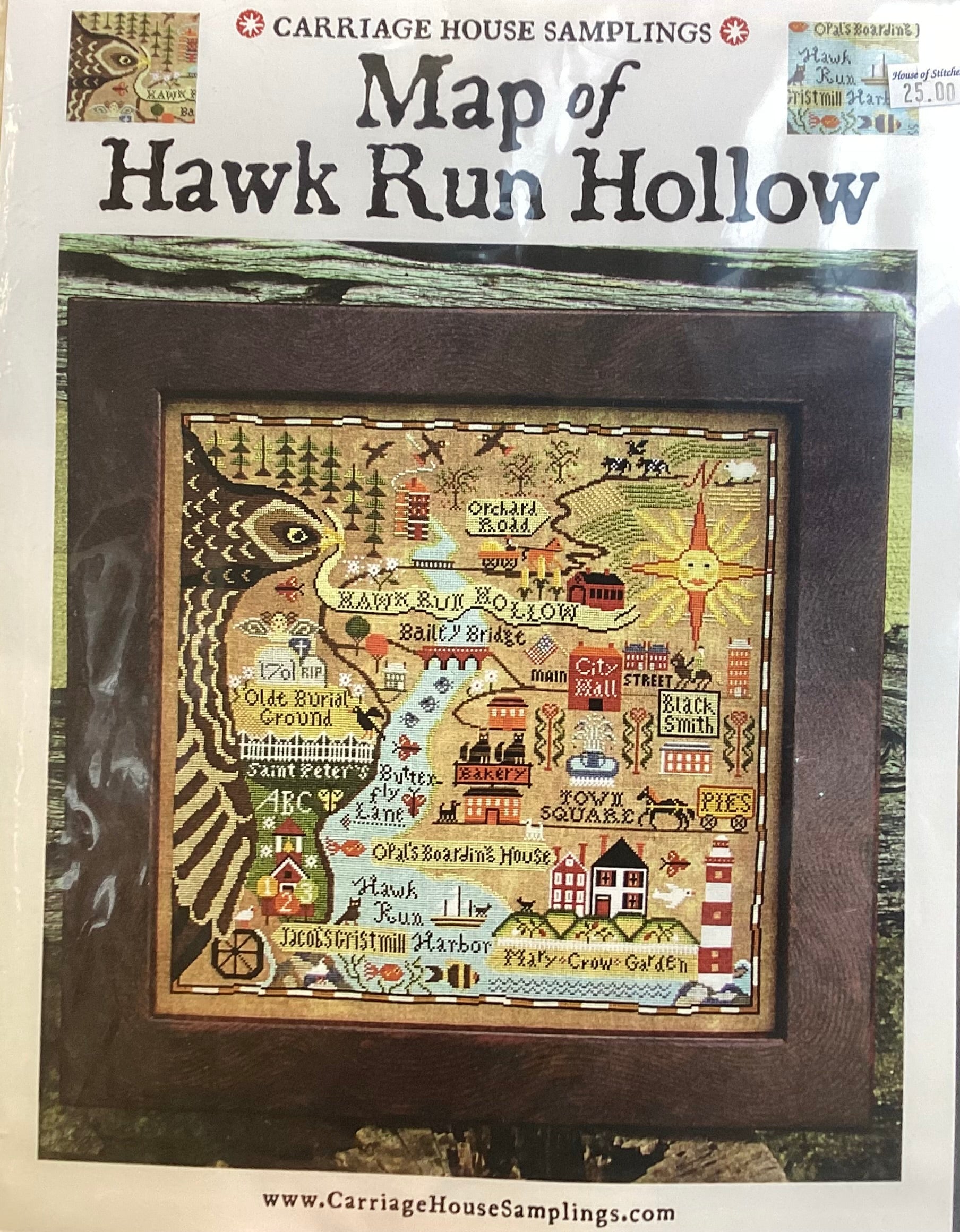 Map of Hawk Run Hollow by Carriage House Samplings – HouseOfStitches