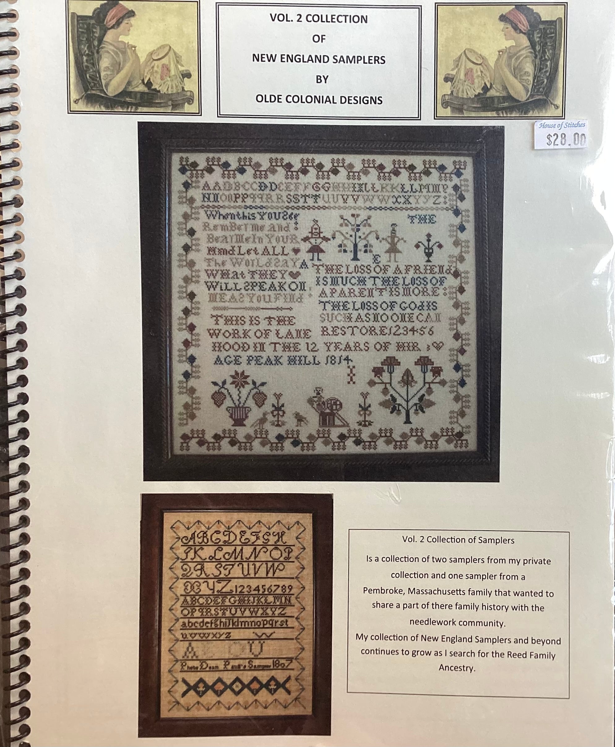 Volume 2 Collection of New England Samplers by Olde Colonial Designs ...