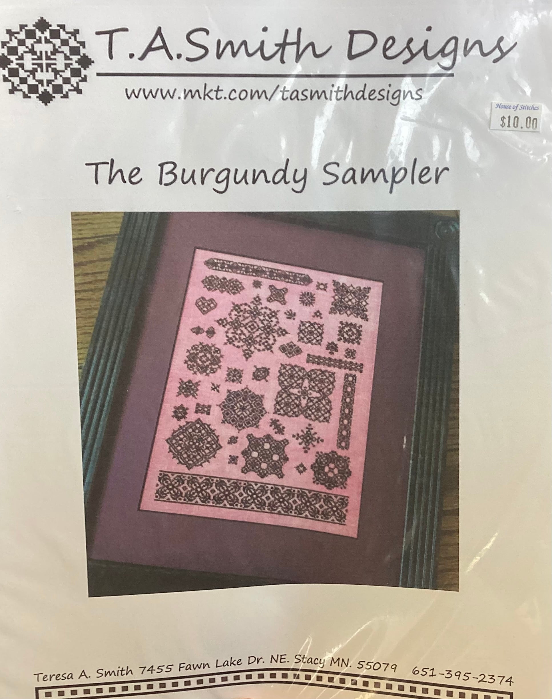 The Burgundy Sampler by T.A. Smith Designs – HouseOfStitches